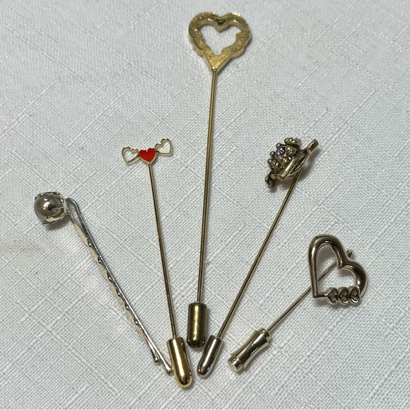 vintage lapel pins | Jewelry | Vintage Stick Pins 4 Aka Hat Pins Or ...